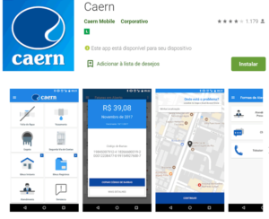 2 via Caern - Consultar conta de água em atraso
